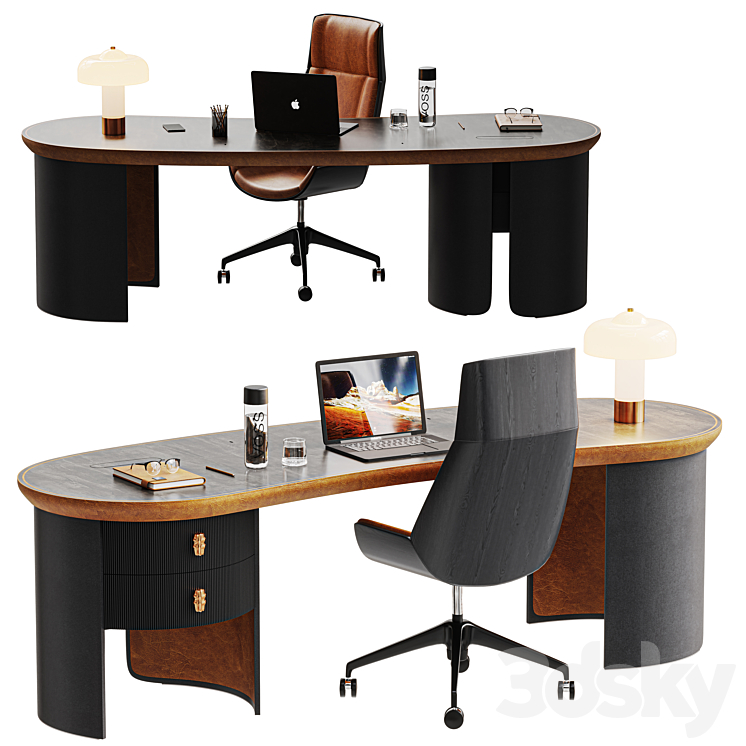 work set - Office furniture - 3D model