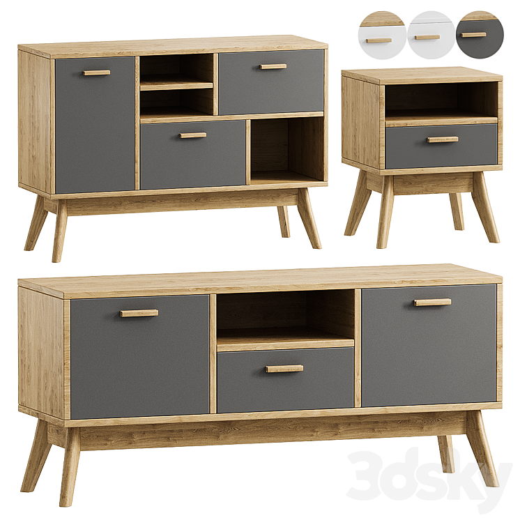 Nightstand, bedside table, TV stand Nordic - Sideboard & Chest of ...