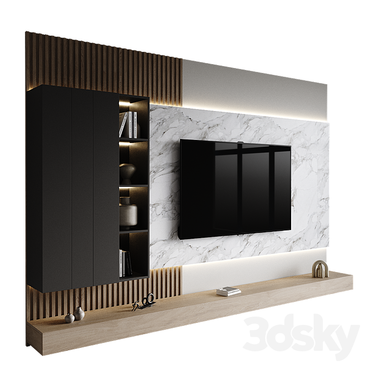 Tv Wall Set 138 Tv Wall 3d Model