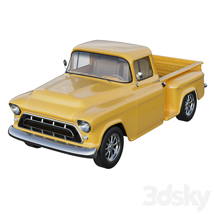 1957 Chevrolet Custom 3100 Stepside Pickup - Transport - 3D model
