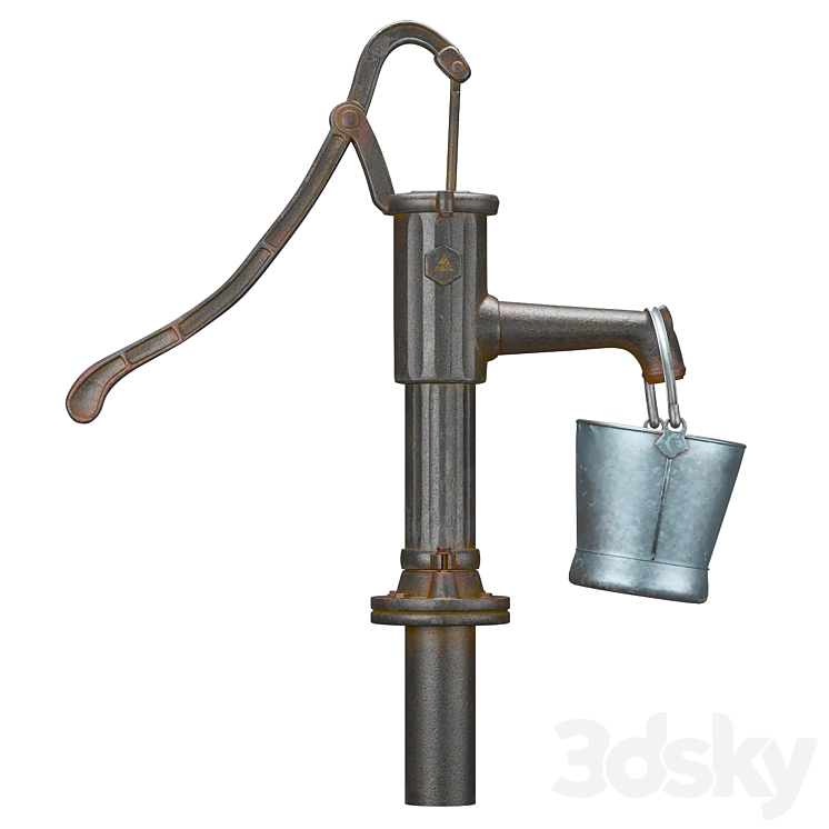 Water standpipe with bucket - Other - 3D model