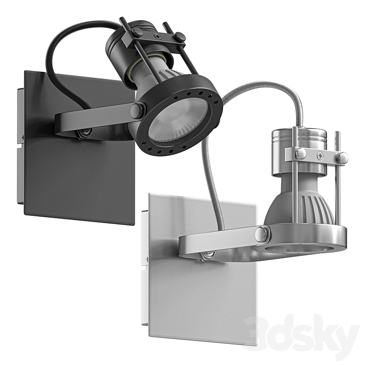 Rotating spot Inspire Technic 1 lamps - Technical lighting - 3D model