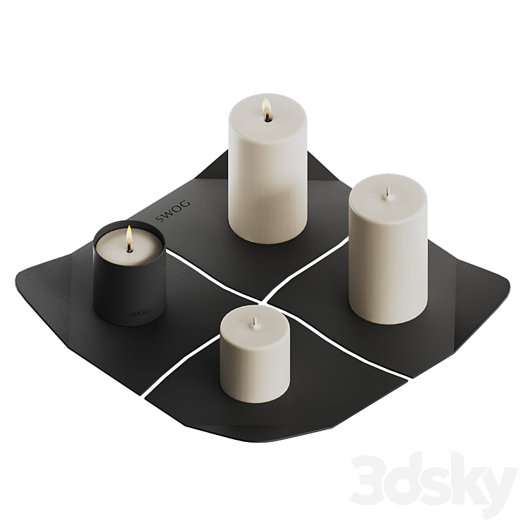 SWOG Candle Set 02 - Decorative set - 3D model