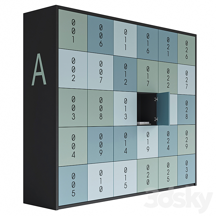 Office Locker 001 - Wardrobe & Display cabinets - 3D model