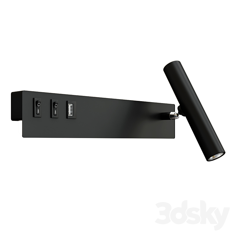 Wall Light With Switch USB - Wall light - 3D model