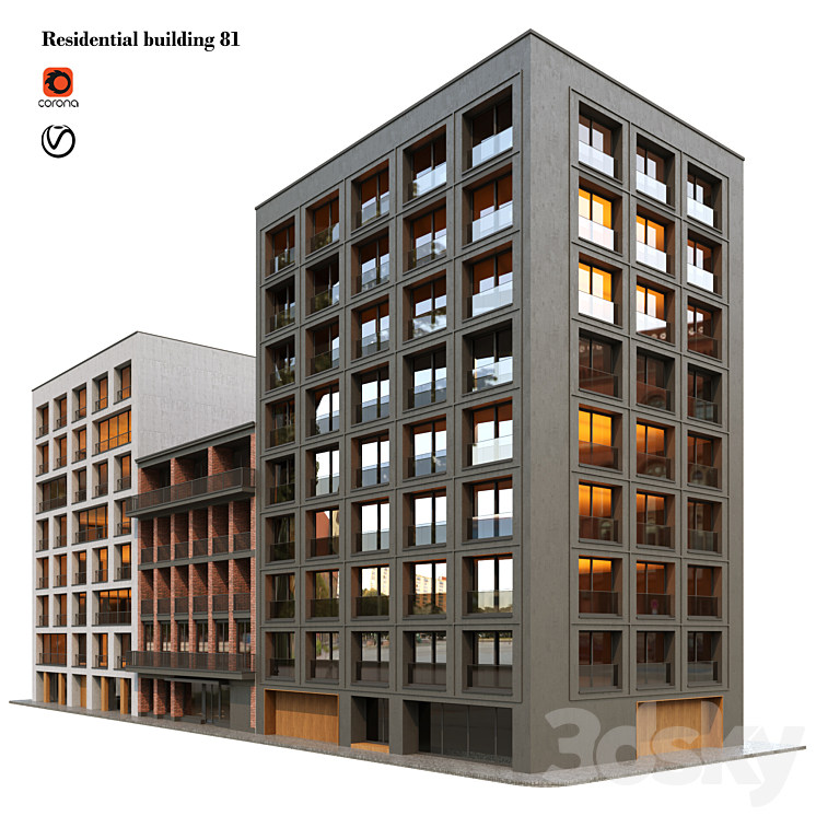 Residential building 81 - Building - 3D model