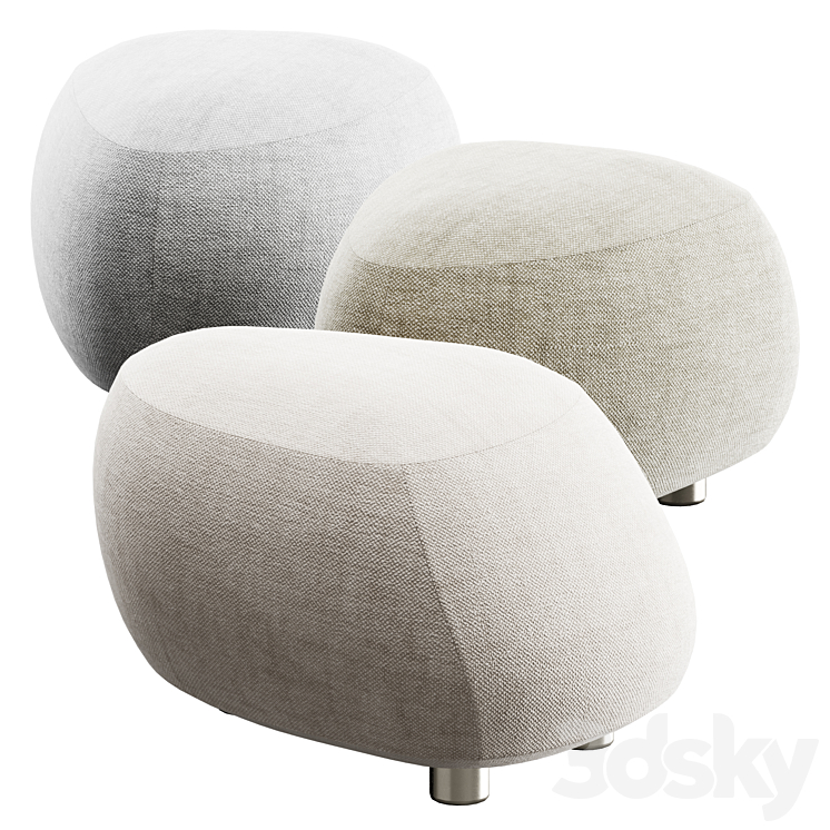 Moroso PEBBLE RUBBLE | Poof - Other soft seating - 3D model