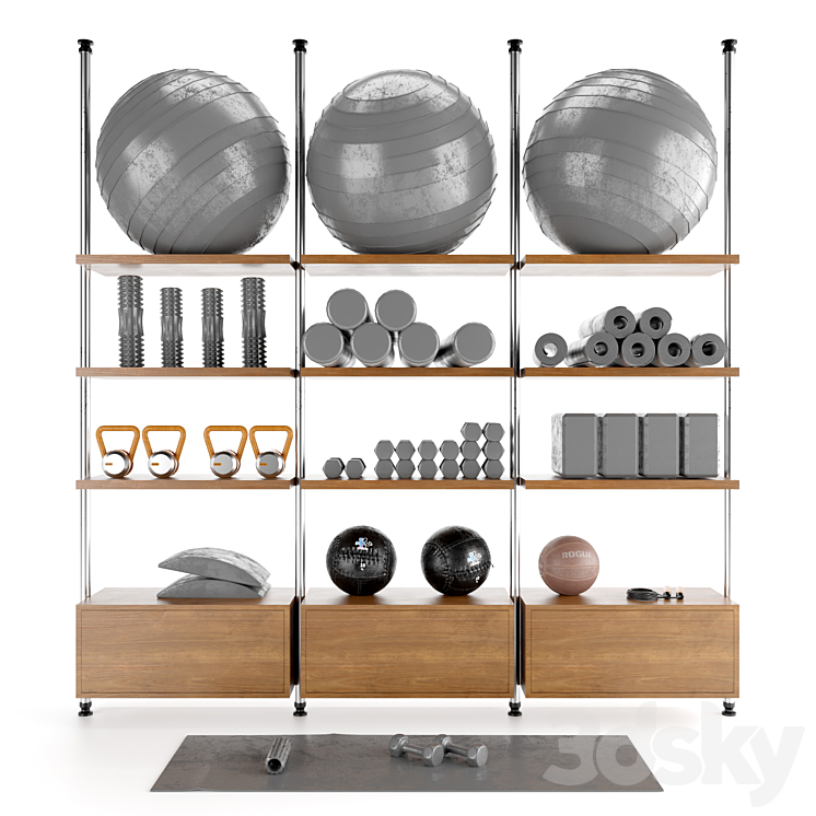 Home Gym Decoration Set 60 - Sports - 3D model