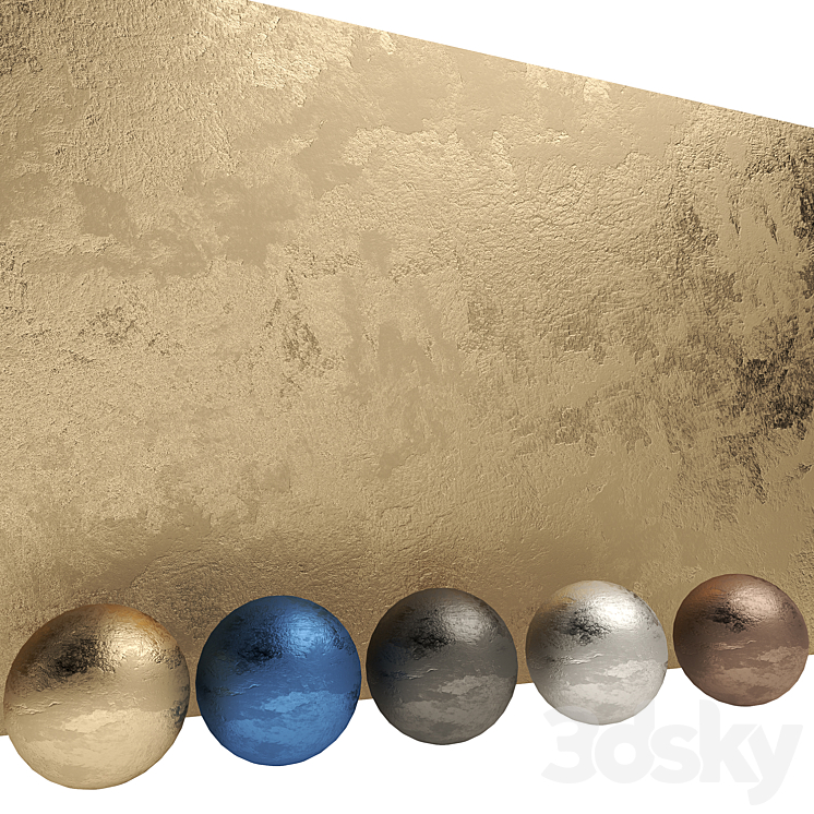 VENETIAN DECORATIVE PLASTER METALLIC COLORS - Metal - 3D model
