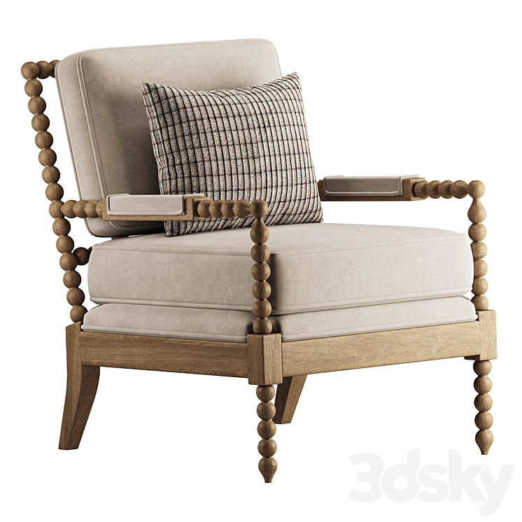 Spindle Chair - Arm chair - 3D model