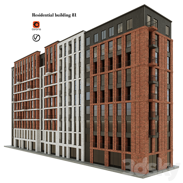 Residential building 81 - Building - 3D model