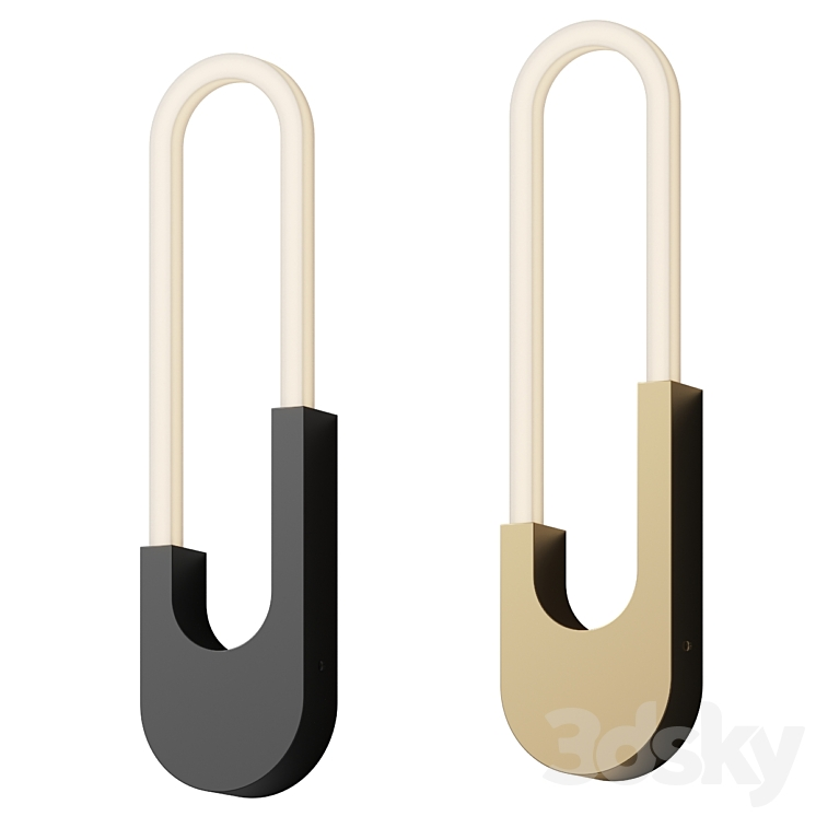Modern Indoor Oval LED - Dazuma - Wall light - 3D model