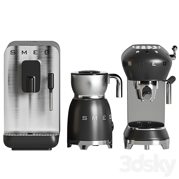 smeg set 01 - Kitchen appliance - 3D model