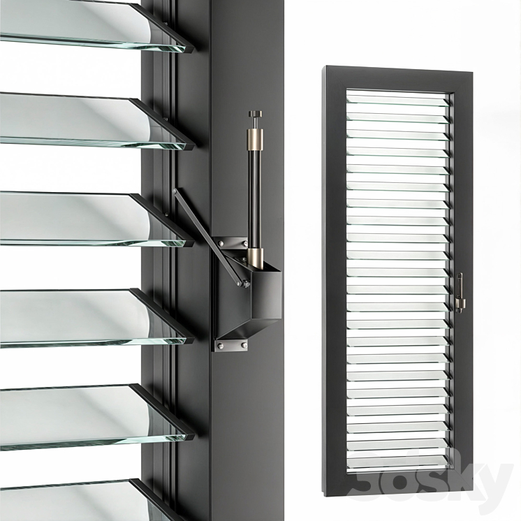 Jalousie window - Windows - 3D model