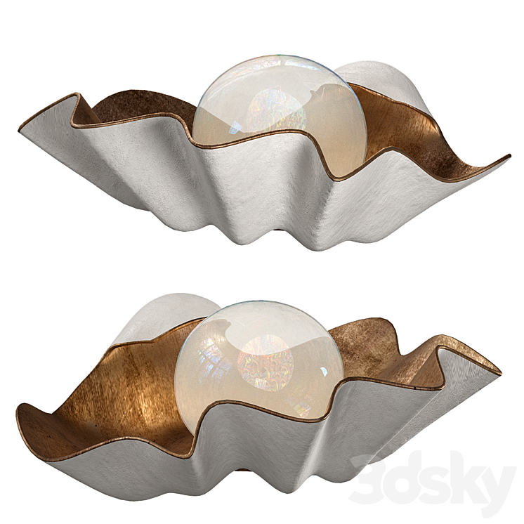 Rockett St George Clam Pearl Shell Table Light - Table lamp - 3D model