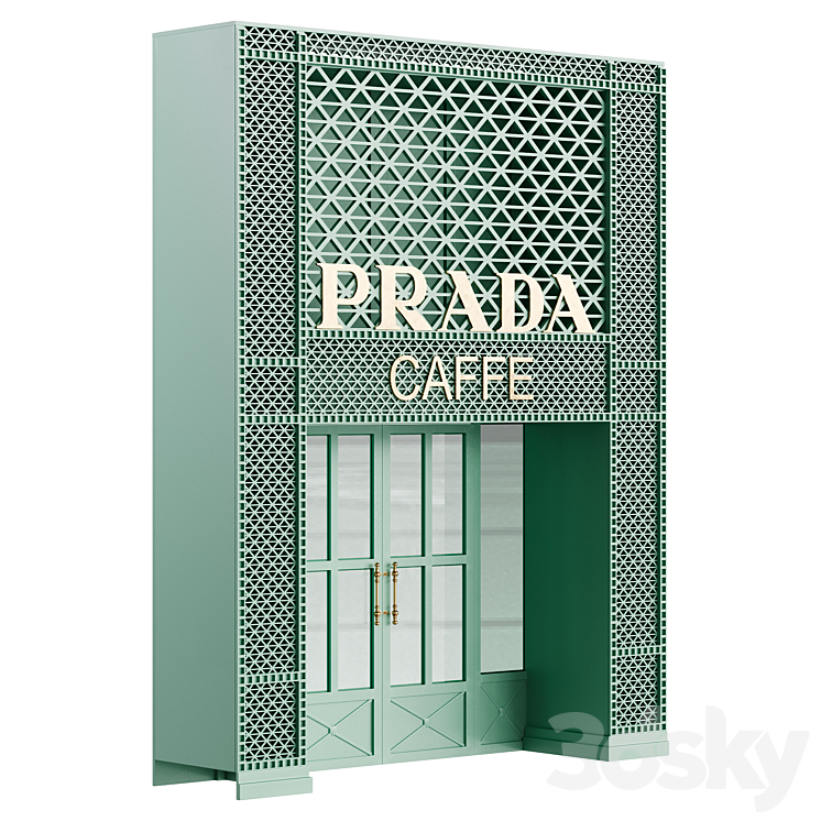 Entrance group. Prada - Facade element - 3D model