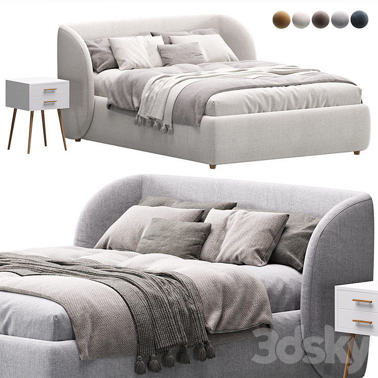 Yuna bed by Divan.ru / Yuna bed - Bed - 3D model