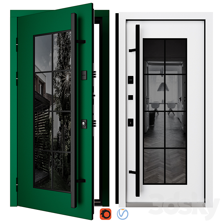 Entrance metal door Boston AG6041 (Metalux) - Doors - 3D model