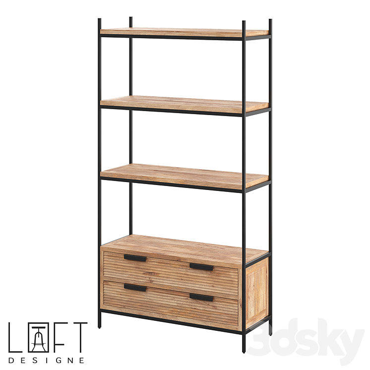 Shelf LoftDesigne 7019 model - Rack - 3D model