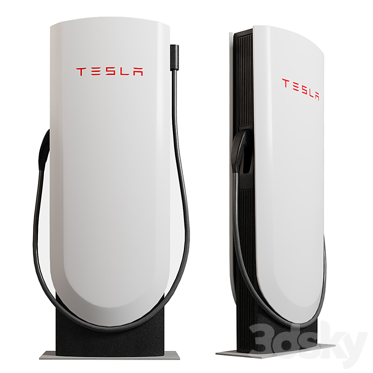 TESLA Supercharger V4 charging station - Miscellaneous - 3D model