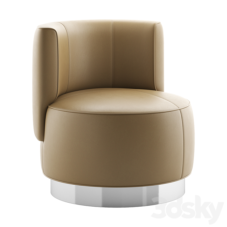 Yves Round Armchair by Minotti - Arm chair - 3D model