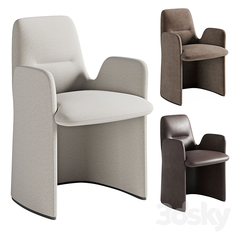 Poliform chair GUEST - Chair - 3D model