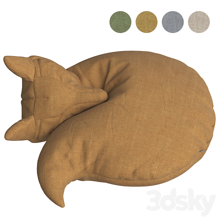 Fox pouf for children's room - Miscellaneous - 3D model