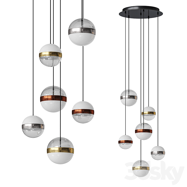 Ideal Lux Galaxy Sp6 - Pendant light - 3D model