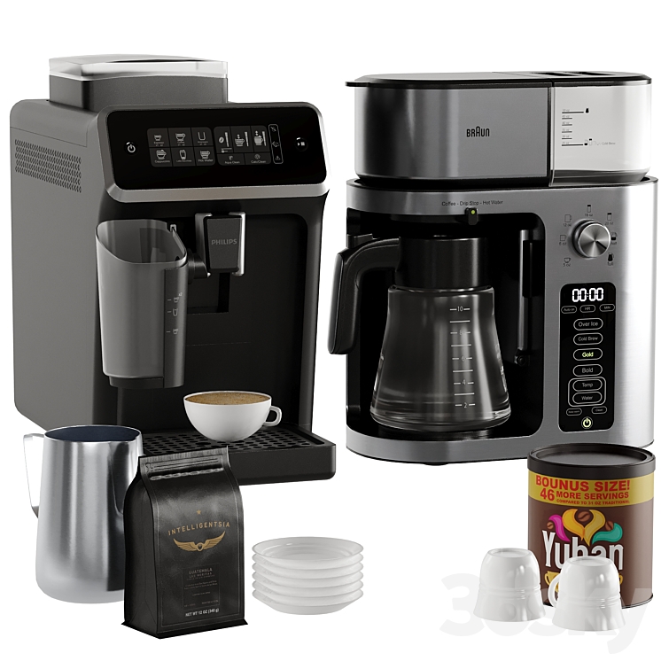 Coffee Makers Set 6 - Kitchen appliance - 3D model