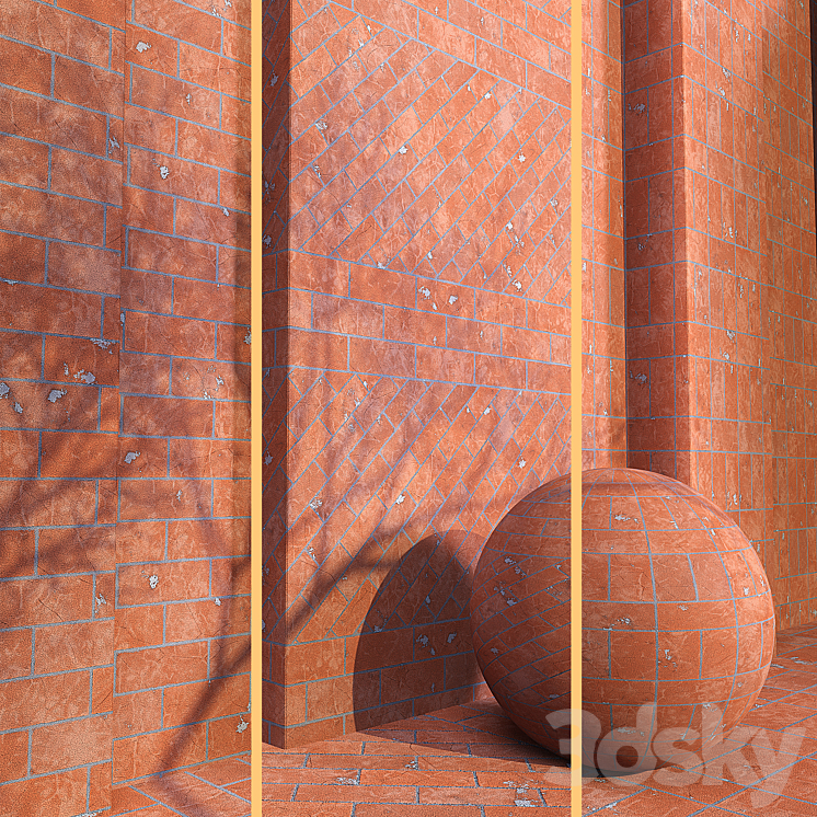 Texture 4K Brick Wall Collection-01 - Brick - 3D model