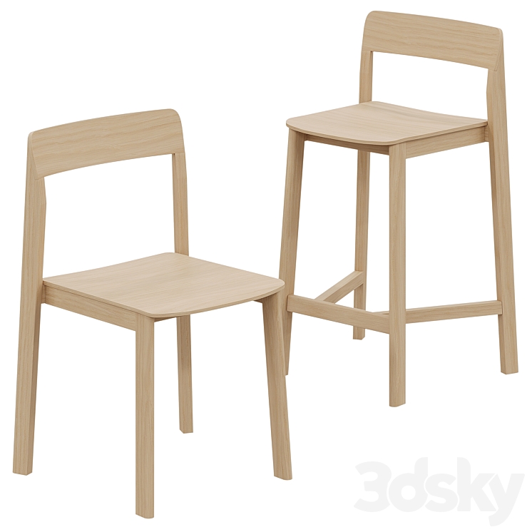 true design lisa chair and bar stool - Chair - 3D model