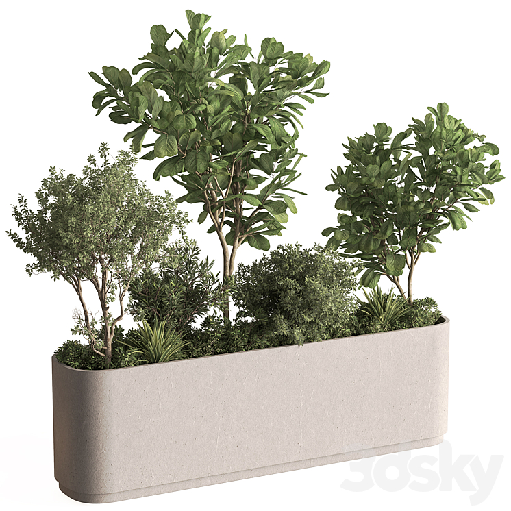 Indoor Plant 831 - Plant Box - Indoor - 3D model