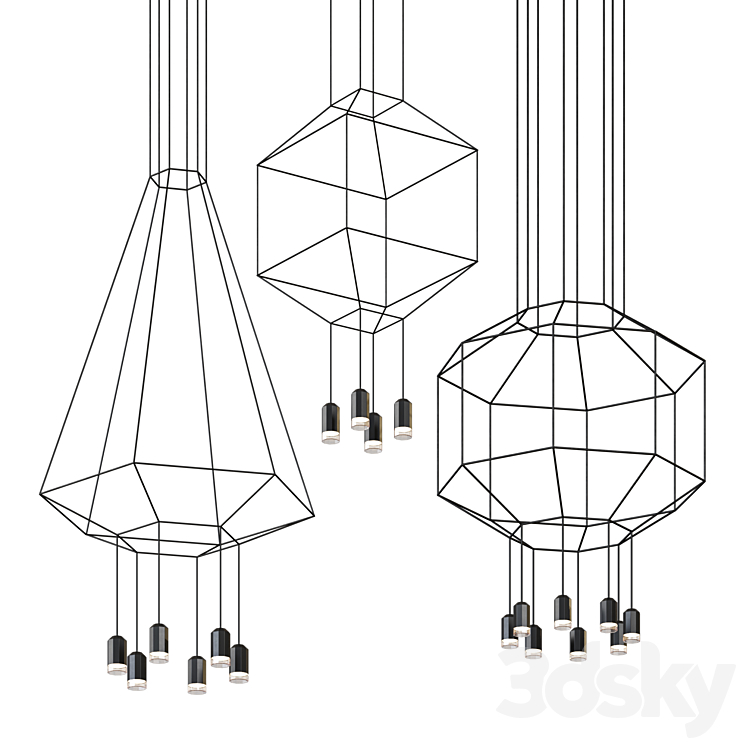 Vibia WIREFLOW | LED Aluminum Pendant Light - Pendant light - 3D model