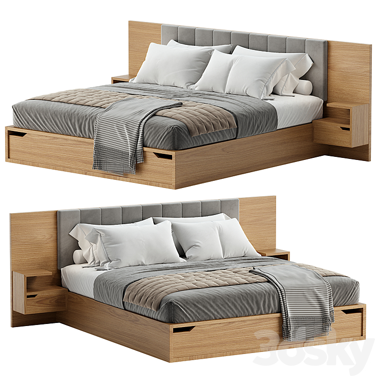 Daphne Double Bed - Bed - 3D model