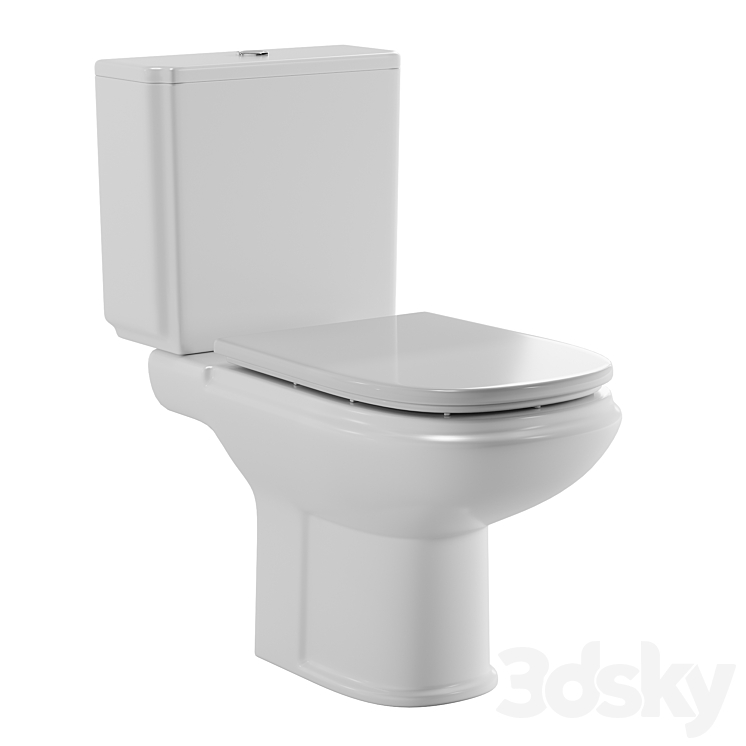 Roca Dama Retro Toilet - Toilet and Bidet - 3D model