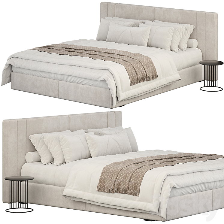 RH Boston bed - Bed - 3D model