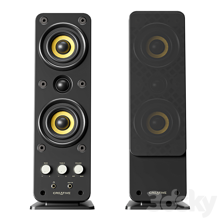 Creative GigaWorks T40 Series II Speakers - Audio tech - 3D model