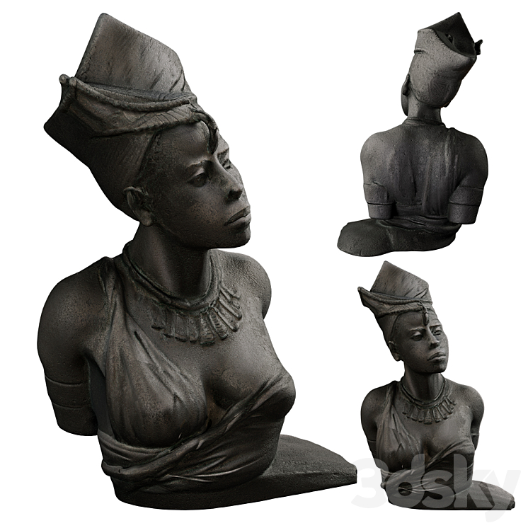 Portrait sculpture in clay by Philippe Faraut - Sculpture - 3D model