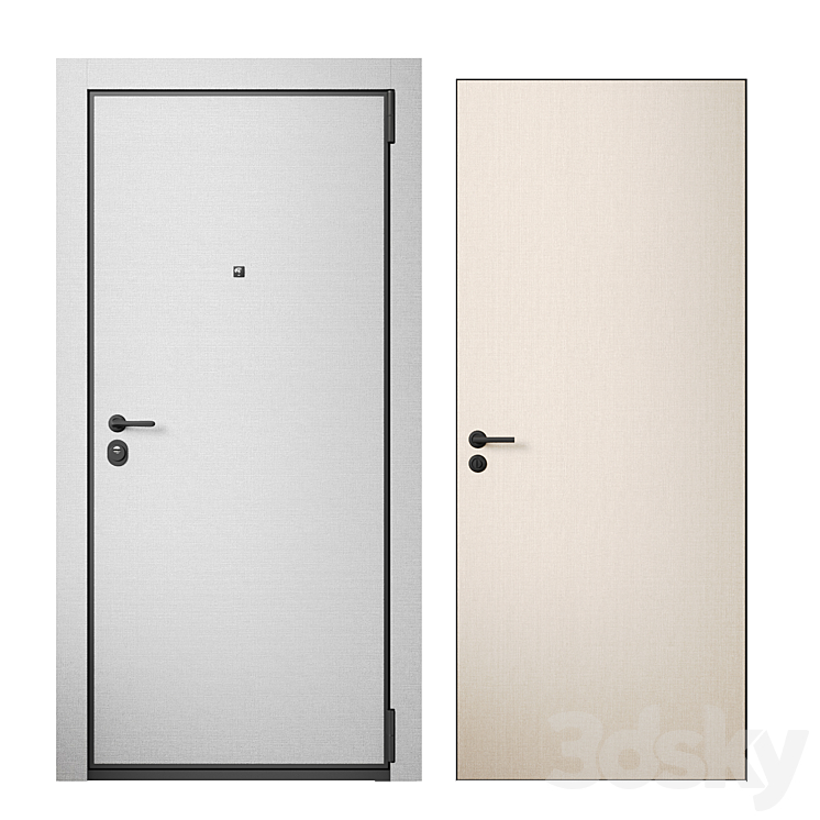 Entrance door and interior door 27 - Doors - 3D model