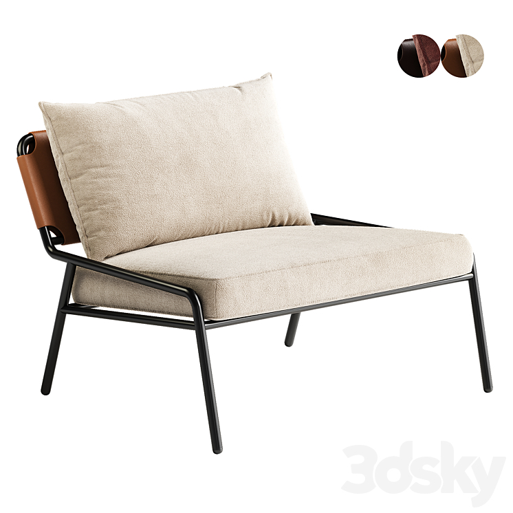 ZOE by Meridiani - Arm chair - 3D model