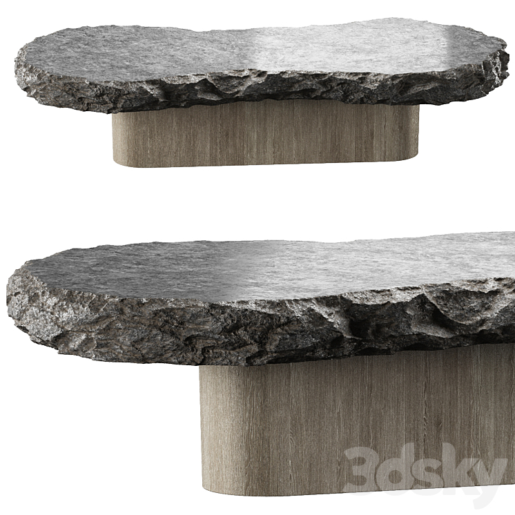table stone 25 - Table - 3D model