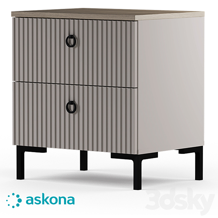 Bedside table Zima (Winter) - Sideboard & Chest of drawer - 3D model