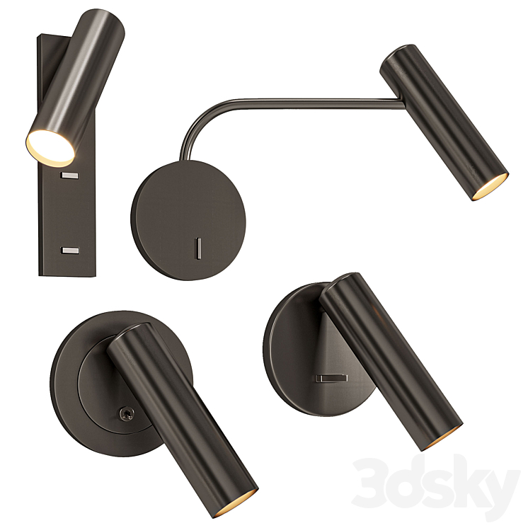 Enna Led Lamp Set - Wall light - 3D model