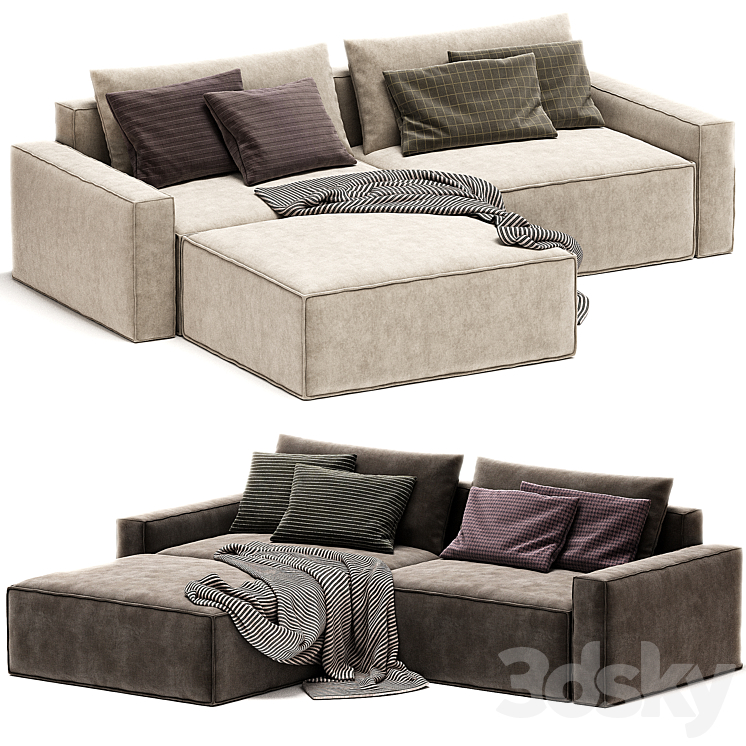 Gus Modern Mix Modular Sectional Sofa - Sofa - 3D model