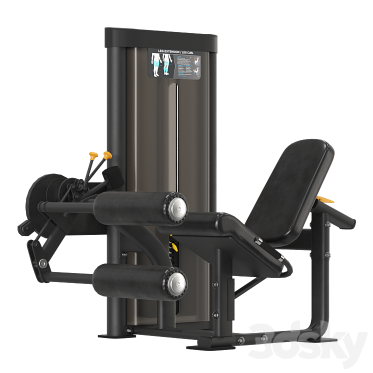 Precor Vitality Series Seated Leg Extension Leg Curl - Sports - 3D model