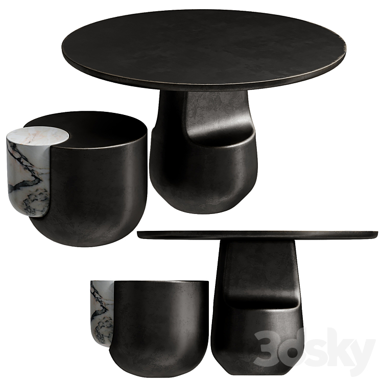 Side Table Embedded - Table - 3D model