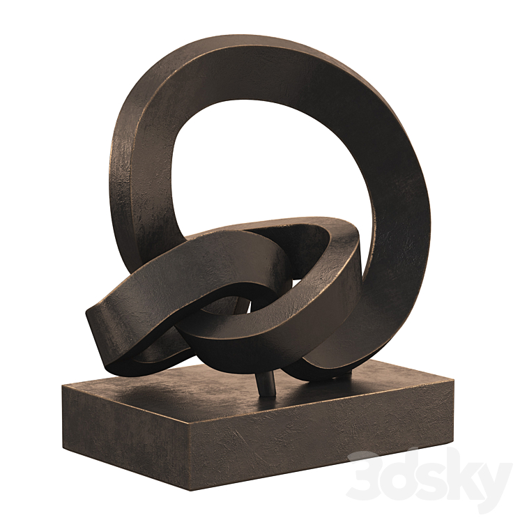Cast Metal Abstract Sculpture 2 - Sculpture - 3D model