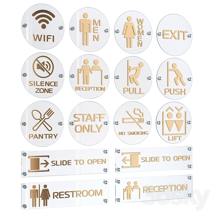 Information Signs Set 006 - Miscellaneous - 3D model