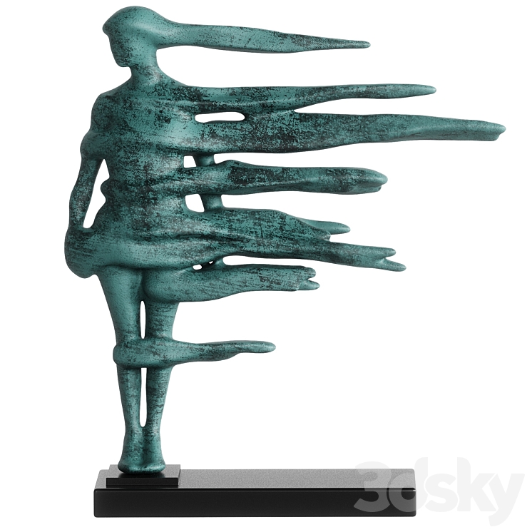 Decorative Abstract Sculpture Fragments of Time - Sculpture - 3D model
