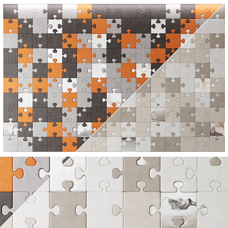 Kids Puzzles Wall Panel - Miscellaneous - 3D model